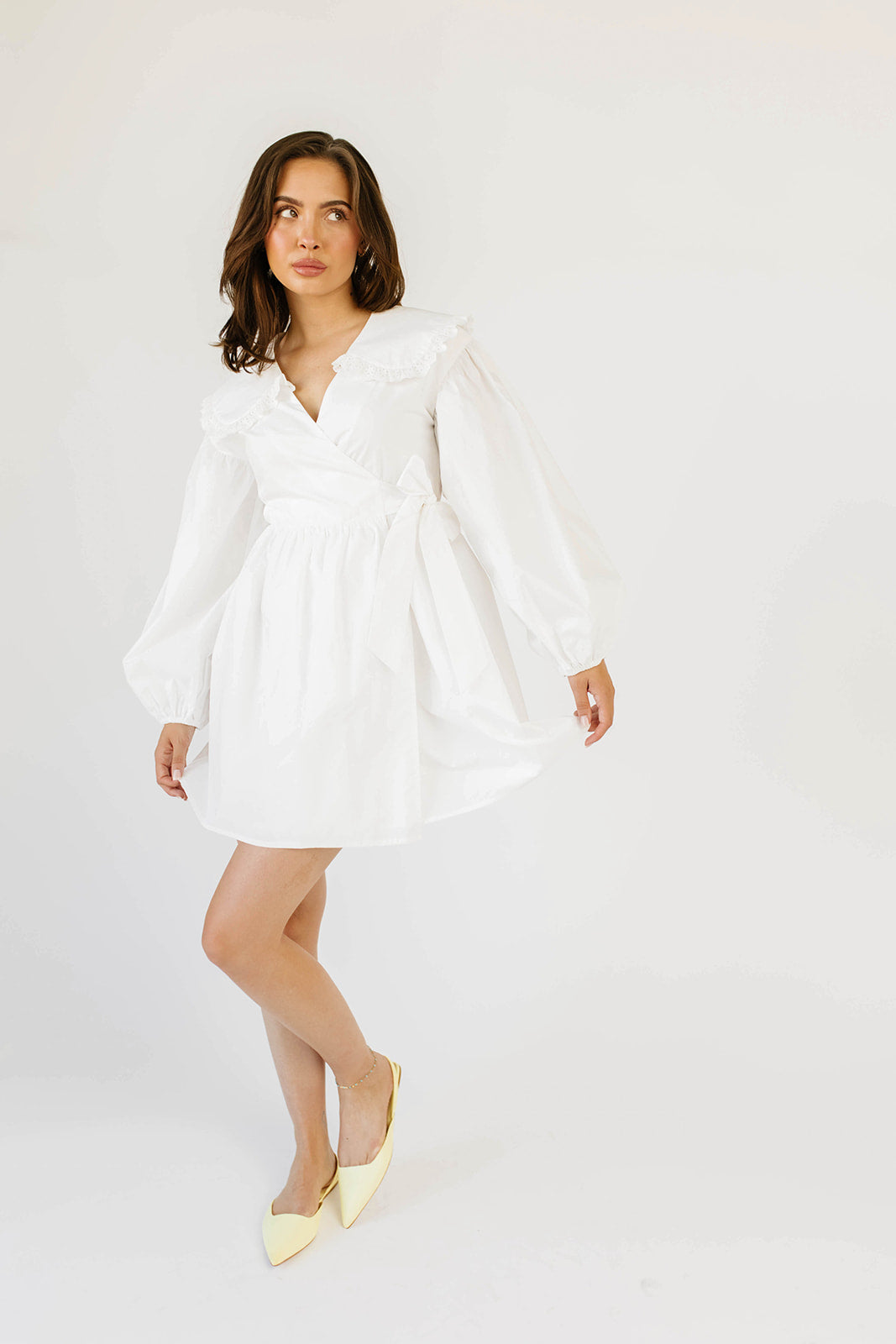 maxwell wrap dress // white *zoco exclusive* – shop zoco