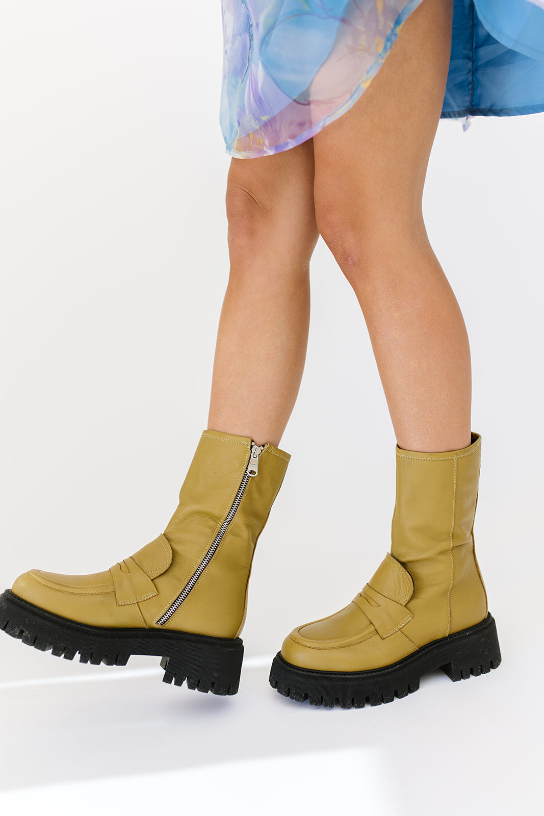 madison loafer boots in dried basil // free people – shop zoco